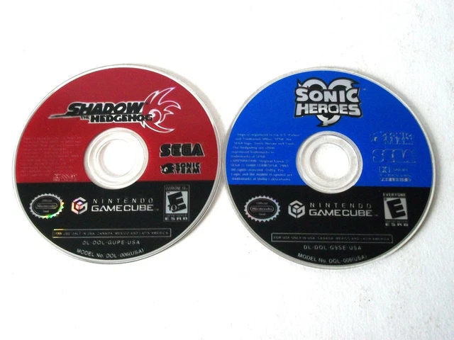 SONIC HEROES AND Shadow the Hedgehog Nintendo GameCube Disc Only Lot ...