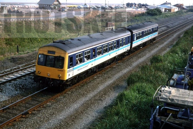 35MM SLIDE BR British Rail DMU Class 101 101681 Abergele 1995 Orig £4. ...