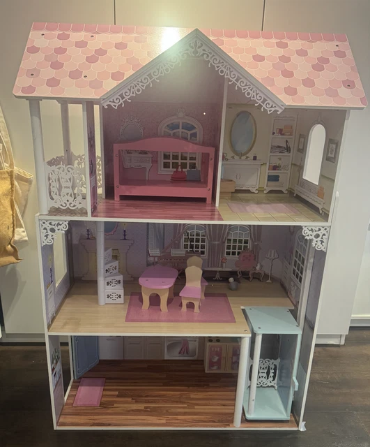 3 STOREY & Lift Wooden Dolls House 120cm tall with lift £52.70 ...