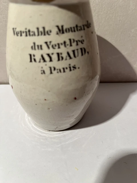 ANCIEN POT A moutarde RAYBAUD DU VERT PRE à PARIS POT à MOUTARDE ...