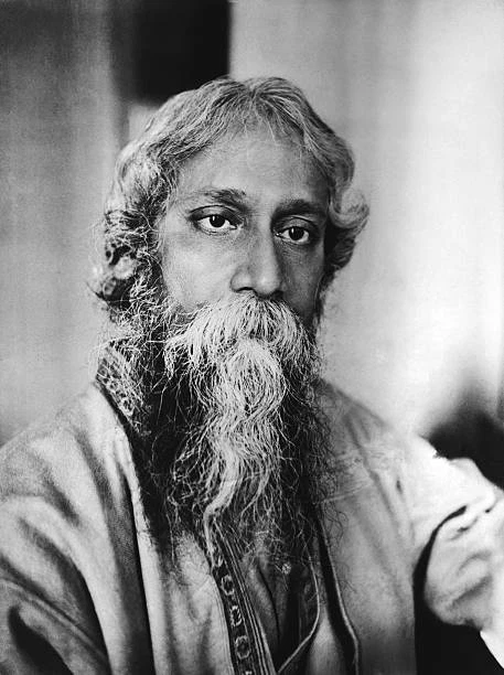 INDIAN AUTHOR RABINDRANATH Tagore in 1928 in India Historic Old Photo ...