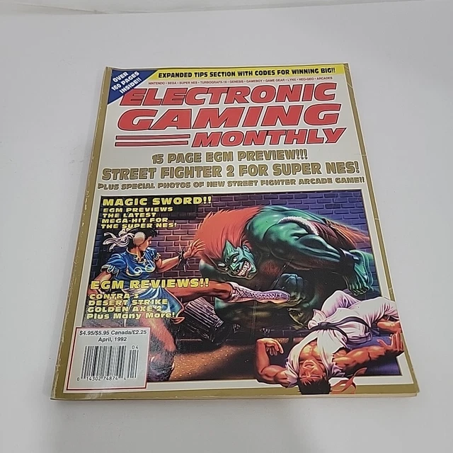 ELECTRONIC GAMING MONTHLY Magazine No 33 Apr 1992 Video Games NES ...