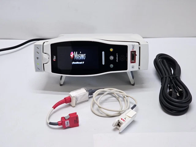 PULSE OXIMETER MONITOR Masimo Radical 7 SpO2 Monitor+Leads SpO2 Adult ...