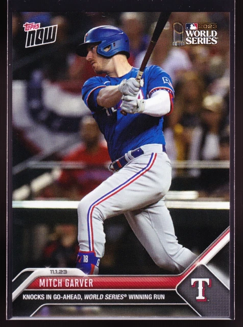 MITCH GARVER TEXAS Rangers Win World Series v Dbacks 2023 Topps ora ...