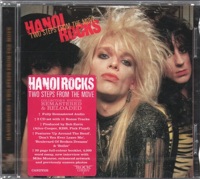 HANOI ROCKS TWO Steps From the Move double CD UK Rock Candy 2015 2CD ...