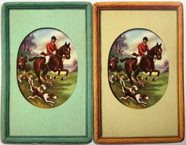 VINTAGE RARE SWAP Playing Cards: Hunting Horse & Hound Dogs Huntsmen ...