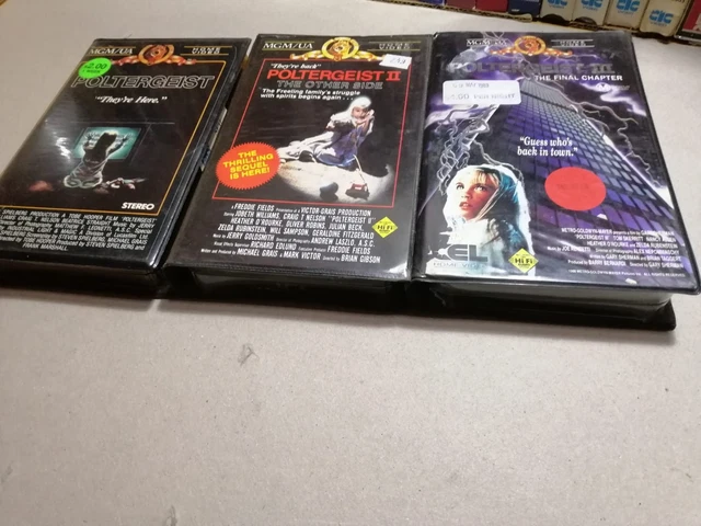 POLTERGEIST 1 - 2 - 3 - RARE Ex Rental Beta Big Box 1st Releases - CULT ...