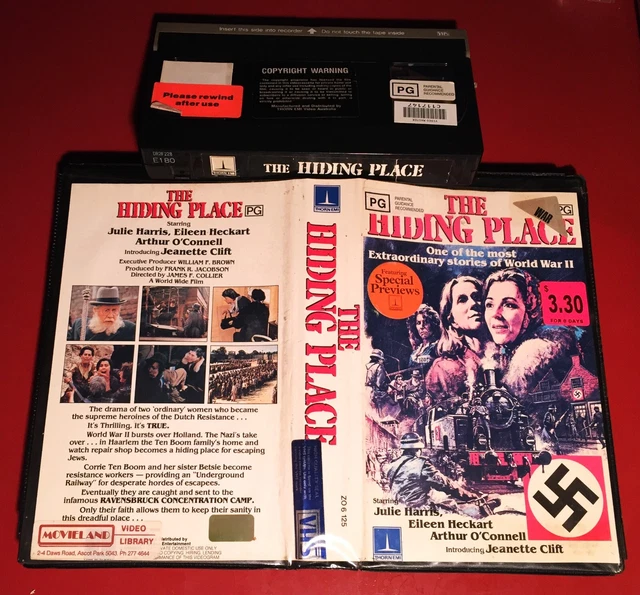 *THE HIDING PLACE vhs THORN EMI rare 70s WW2 drama biography clamshell ...