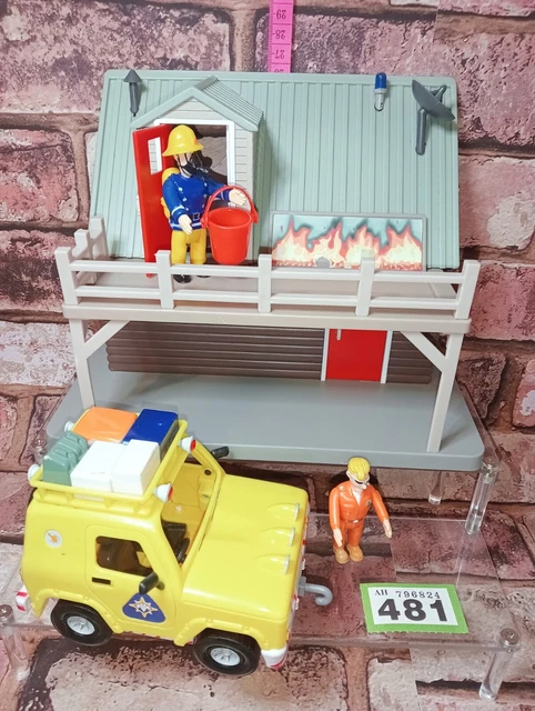 FIREMAN SAM RESCUE Mountain Hut Lodge With Jeep & Figures Playset Lg481 ...