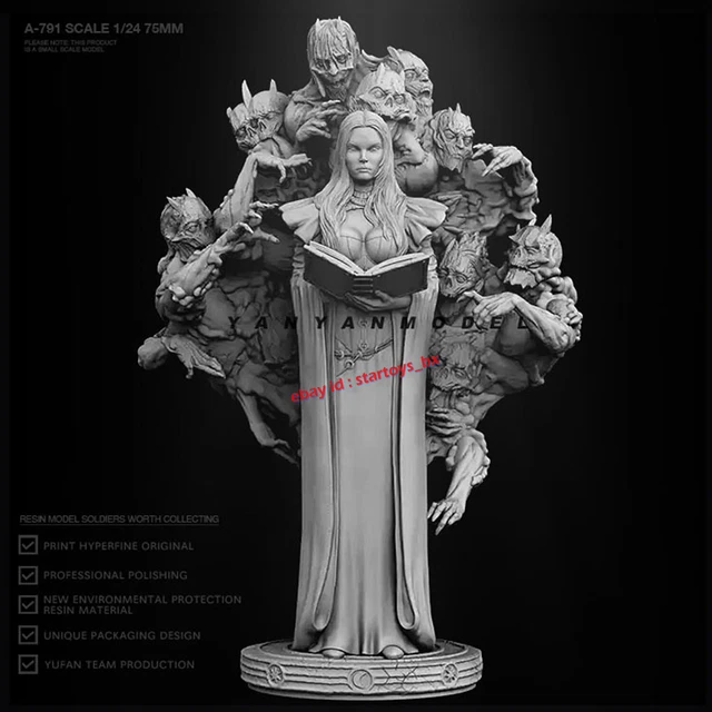 WITCH 1/24 UNPAINTED Resin Model Kit Unassembled Garage Kit GK Figure ...