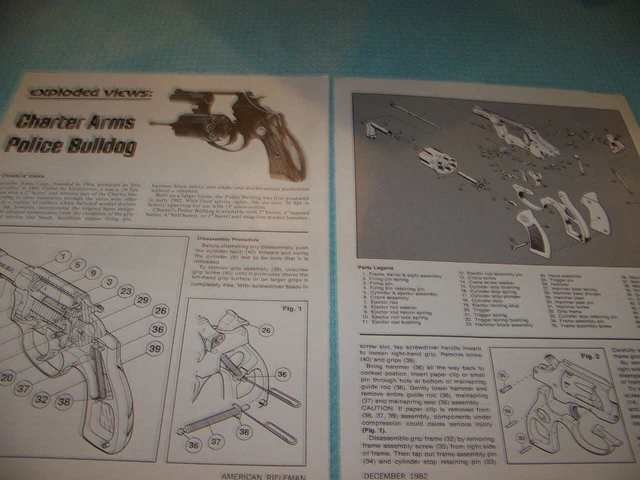 CHARTER ARMS POLICE Bulldog Revolver..history/Exploded View/Disassembly ...