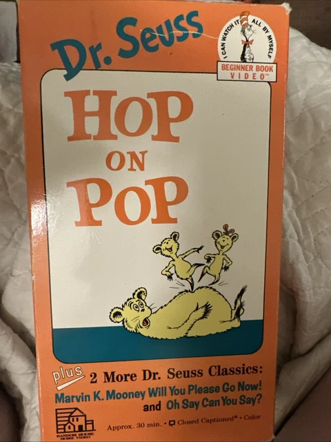 DR SEUSS HOP On Pop VHS Video Tape Marvin k Mooney Oh Say Can You Say £ ...