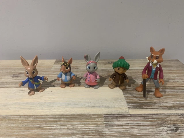 PETER RABBIT 5 Figure Bundle Benjamin Bunny Lily Bobtail Mr Todd Fox ...