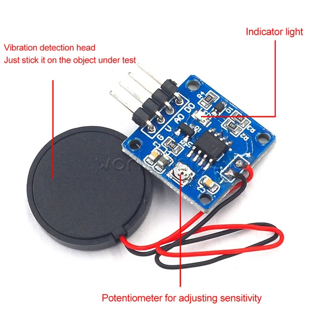 PIEZO SHEET PERCUSSION Vibration Shock Sensor Switch Module DC 5V $0.99 ...