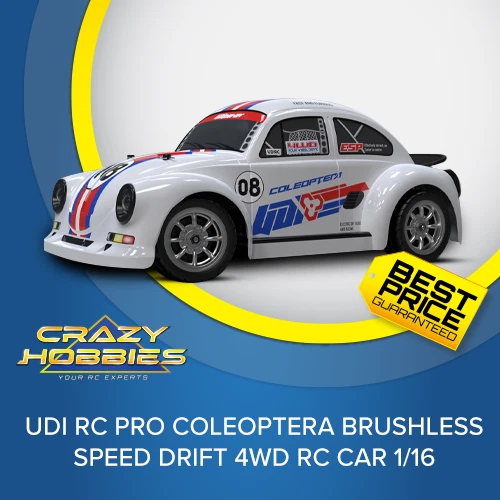 UDI RC PRO Coleoptera Brushless Speed Drift 4Wd Rc Car 1/16 Rtr *In ...