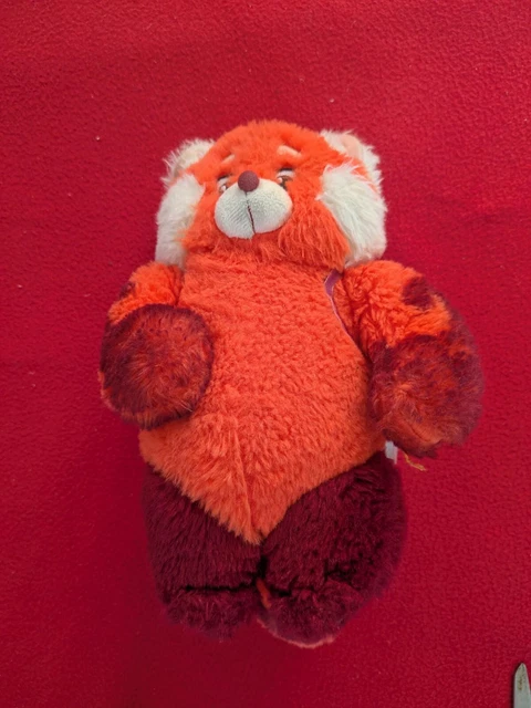 DISNEY STORE TURNING Red Plush Soft Toy Mei Lee Panda Bear Wearing Back ...