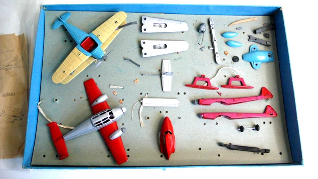 SOLIDO DÉMONTABLE RARE COFFRET AVIONS N°3 DANS L' ÉTAT 27x41cm ANNÉES ...