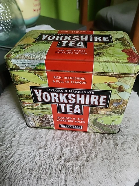 VINTAGE YORKSHIRE TEA Tin/caddy Taylor’s Of Harrogate £16.00 - PicClick UK
