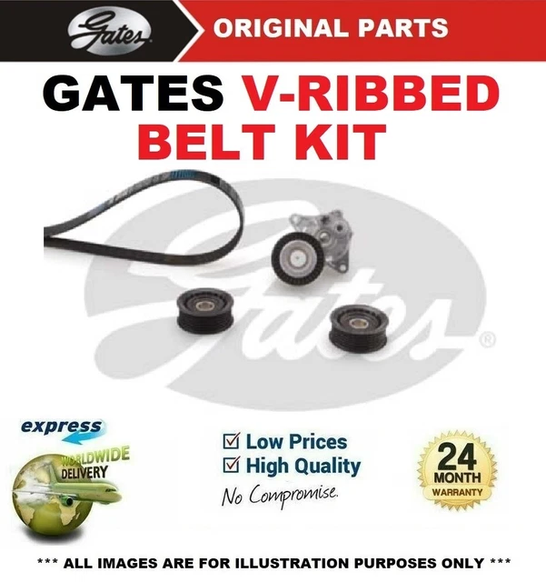 GATES FAN BELT PULLEY KIT for MERCEDES BENZ SPRINTER Chassis 411 CDI ...