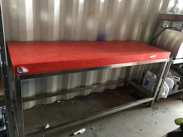 BUTCHERS POLY BLOCK CHOPPING board CUTTING 180x60x with stand. 4cm ...