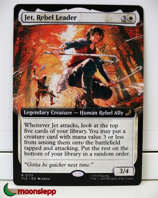 JET, REBEL LEADER (Extended Art) TLE-0172 R NM Avatar: TLA Eternal MTG ...