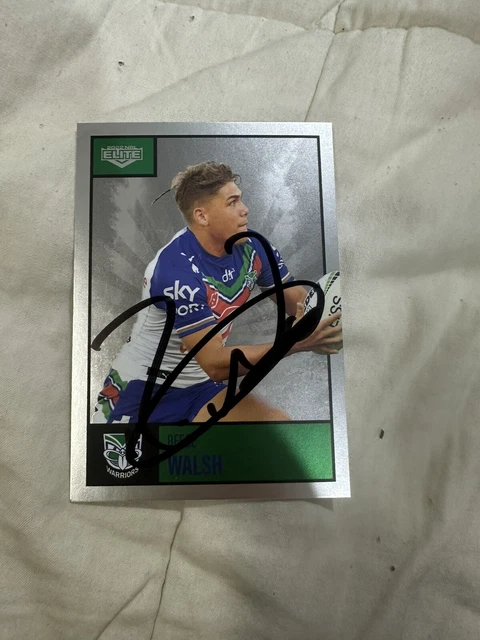 SIGNED REECE WALSH New Zealand Warriors 2022 NRL Elite Parallel Card ...