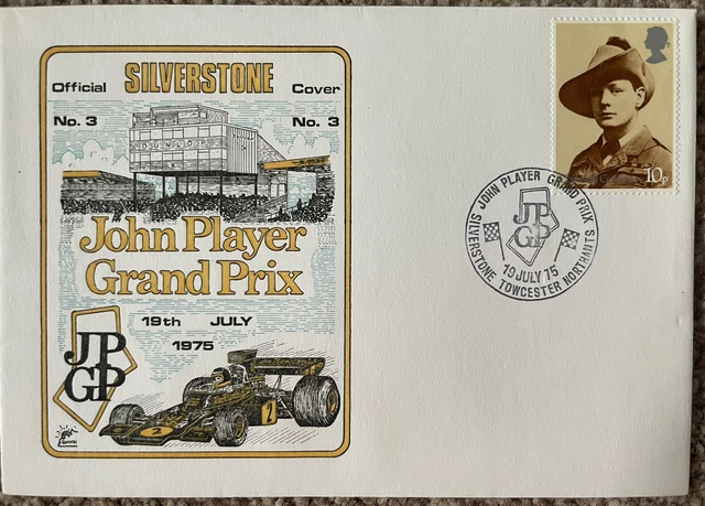 JOHN PLAYER GRAND Prix Official Silverstone 1975 Dawn First Day Cover £ ...
