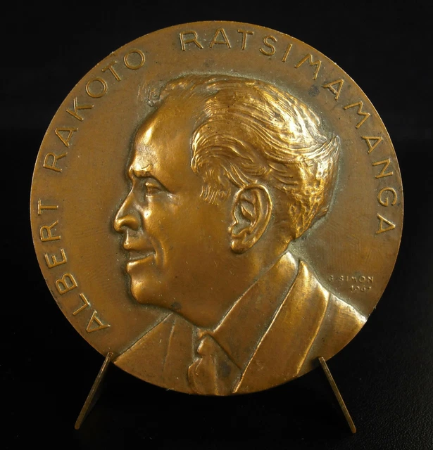 MÉDAILLE ALBERT RAKOTO Ratsimamanga Madagascar malgache Andriana 1967 ...