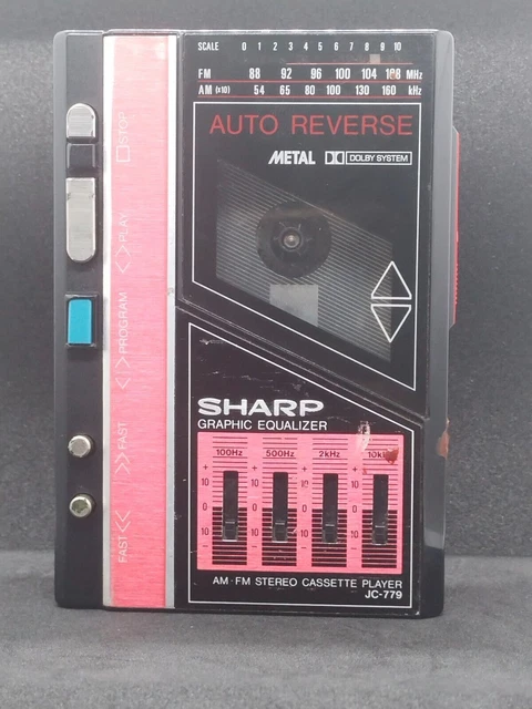 SHARP JC 779 Walkman Cassette Player Radio fonctionne la bande ne ...