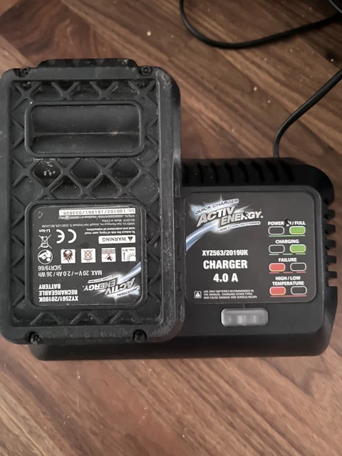 FERREX ACTIV Energy Li-Ion Battery 20V / 2.0Ah and Charger £25.99 ...