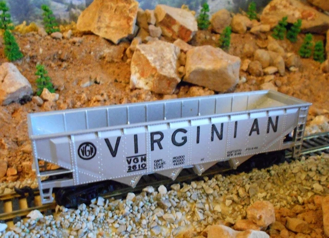 HO SCALE: TYCO Virginian Open Hopper, Model Railroad Train Car, Old ...