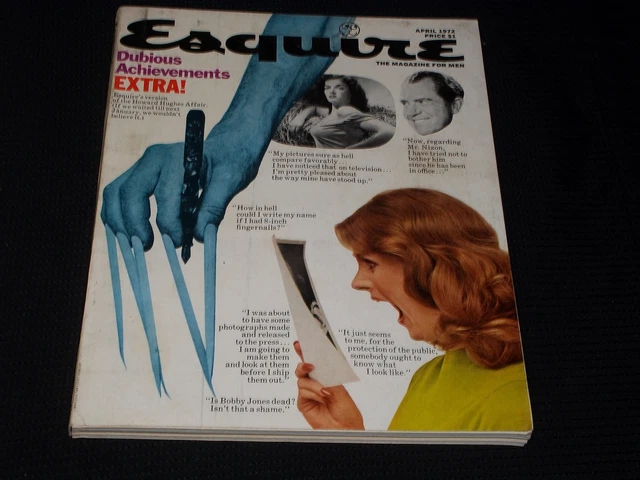 1972 APRIL ESQUIRE Magazine - Howard Hughes Affair Front Cover - E 7662 ...