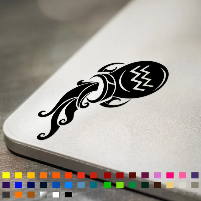 AQUARIUS ZODIAC SYMBOL Star Sign Vinyl Decal Sticker For Laptop Car ...