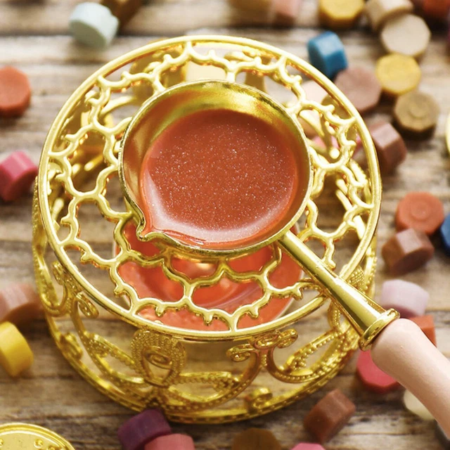 HOLLOW FIRE LACQUER Stove Wax Seal Stamp Making Furnace Candle Holder ...