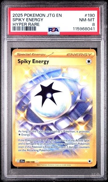 2025 POKEMON JTG EN Spiky Energy HYPER RARE 190/159 PSA 8 NM-MT £11.71 ...