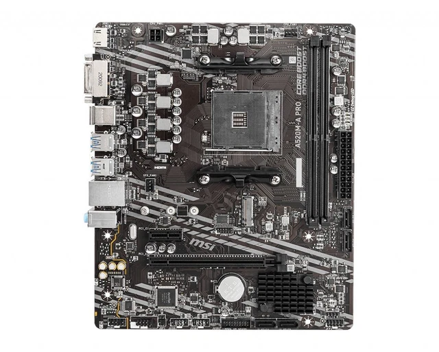 MSI A520M-A PRO motherboard AMD A520 Socket AM4 micro ATX (A520M-A PRO ...