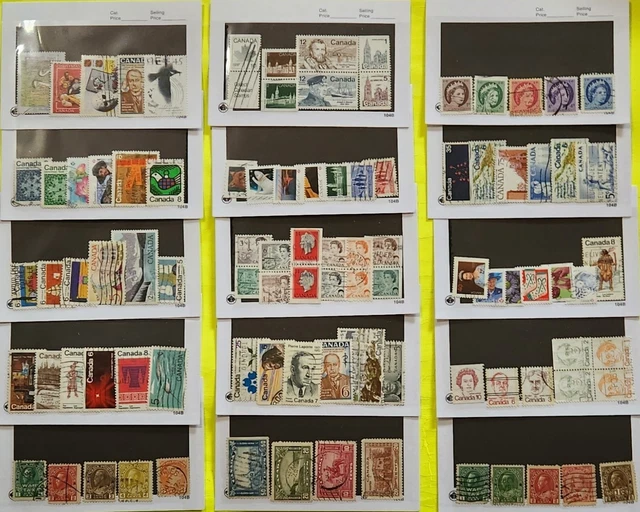CANADIAN VINTAGE STAMPS Collection On STOCK CARDS (( KING GEORGE ERA ...