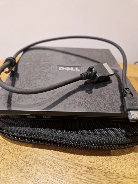 DELL EXTERNAL LAPTOP eSATA DVD-RW Drive with Case & Cable PD02S ...