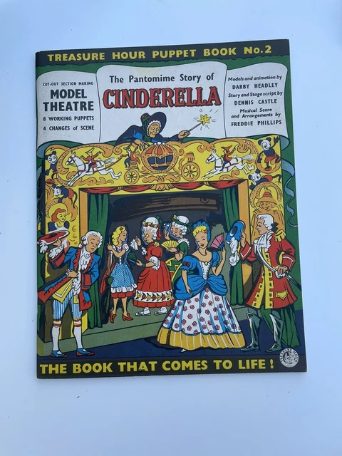 THE PANTOMIME STORY of Cinderella (c1950s) Treasure Hour Puppet Book #2 ...