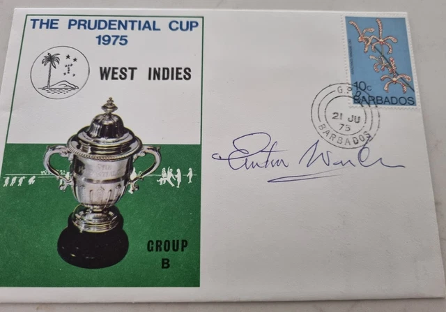 SIR EVERTON WEEKES CRICKET SIGNED Prudential Cup COVER ENVELOPE WEST ...