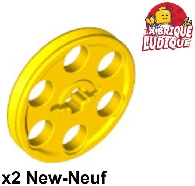 LEGO TECHNIC 2X Wedge Belt Wheel Pulley 6 Holes Yellow 4185 £2.33 ...