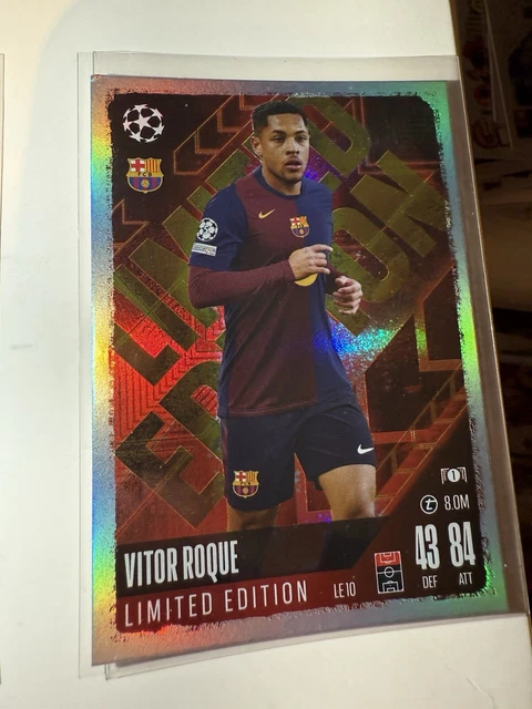TOPPS MATCH ATTAX 2024/25 2025 Vitor Roque Barcelona Limited Edition ...