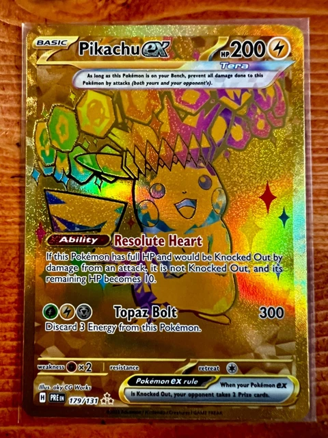 PIKACHU EX - Pokemon TCG Prismatic Evolutions Hyper Rare SV85-179 179/ ...