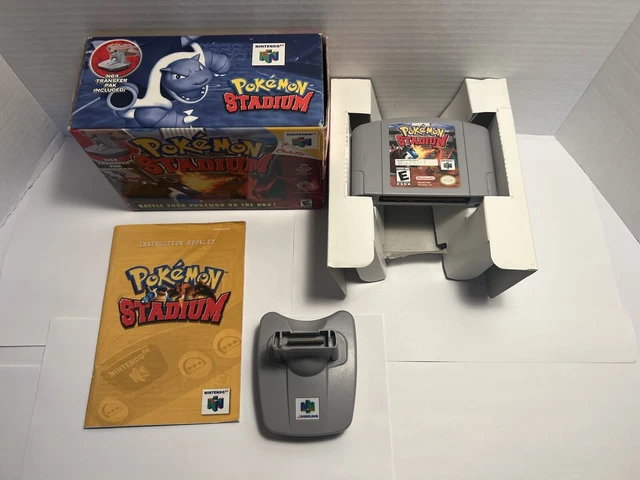 POKEMON STADIUM (N64) Complete (Cib) w/ Transfer Pak + Manual, Working ...