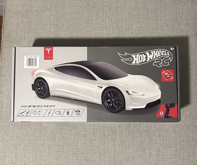 HOT WHEELS TESLA Roadster Remote Control RC 1:10 White NEW $115.00 ...