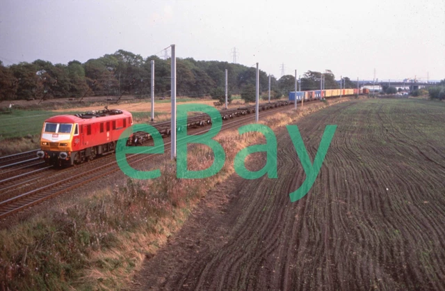 35MM RAILWAY SLIDE of Class 90 90129 @ Winwick Junction £4.99 - PicClick UK