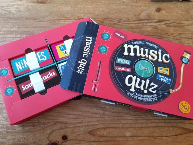 MUSIC QUIZ 200 Questions Nineties, Hum That Tune 12+ Card Game ...