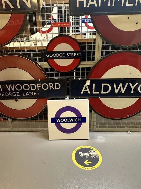 LONDON UNDERGROUND STATION Sign Elizabeth Line Woolwich RRP £395 £395. ...
