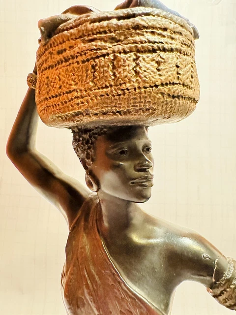 AUSTIN SCULPTURE AFRICAN Woman Art Signed ECILA Alice Heath Riordan 20 ...