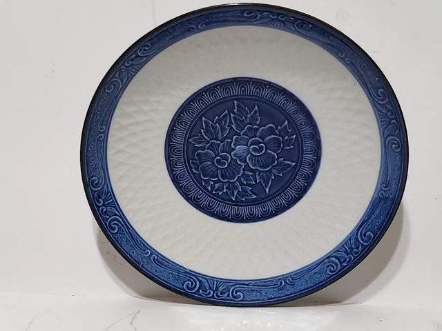 VINTAGE BLUE AND White Lotus Flower Plate 7.23 Inches Japan Kotobuki £ ...